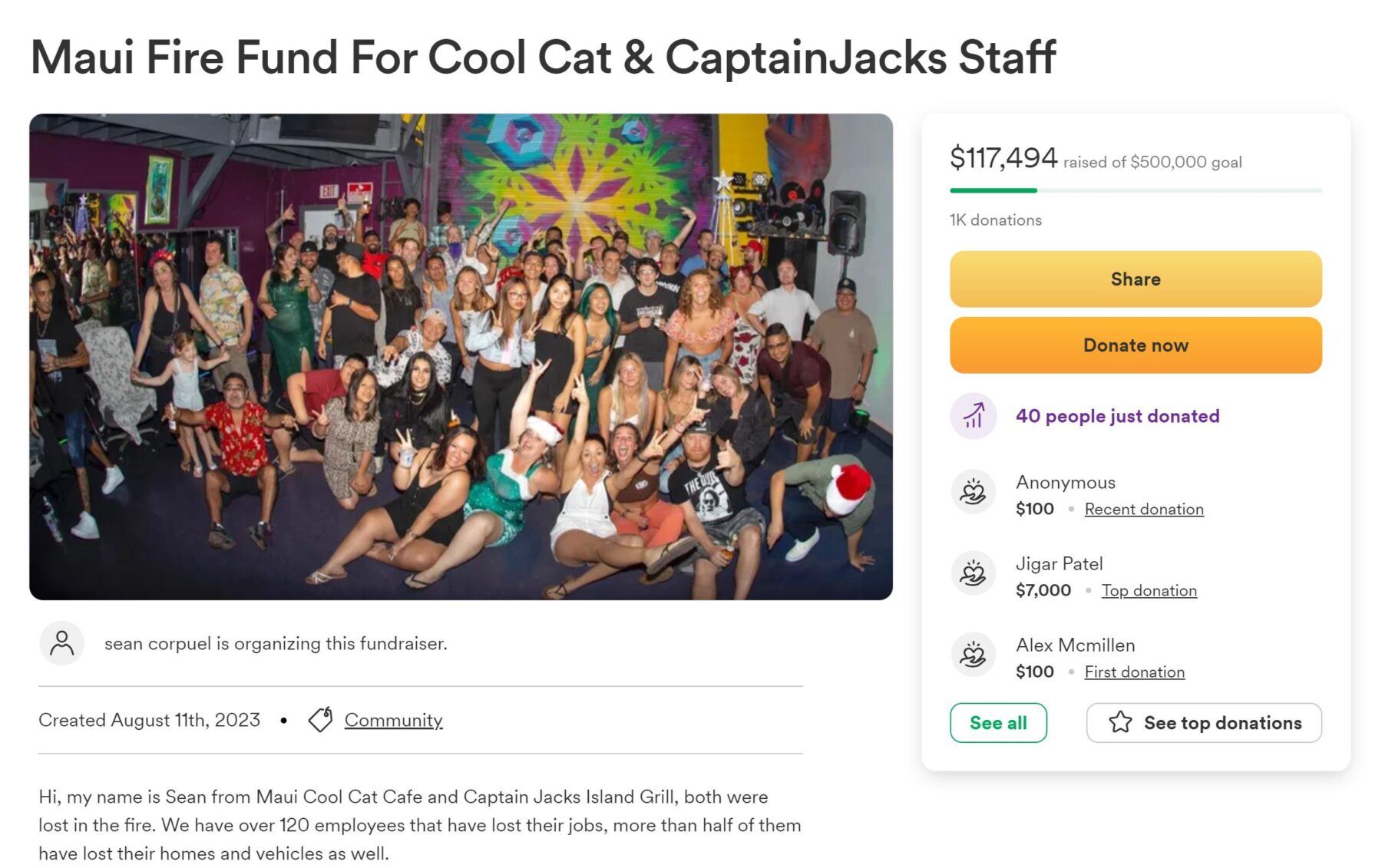 Community Raises $117,500 for Central Coast Family Who Lost 2 ...